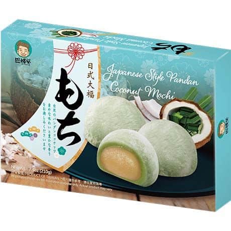 Coconut Pandan Mochi - 6 st - 210g - Japan - Världens Kök - Kryddlandet.se